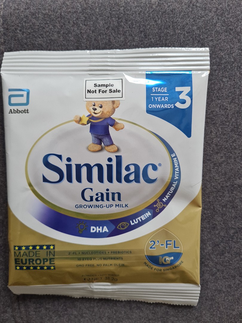 Similac Gain Milk Powder Samples, Babies & Kids, Nursing & Feeding ...