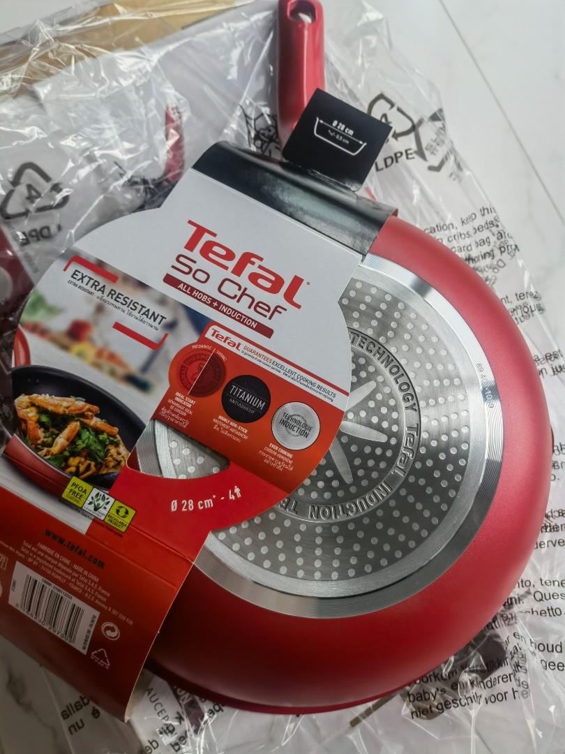 Tefal So Chef 28cm Deep Frypan Induction, Furniture & Home Living, Kitchenware & Tableware ...
