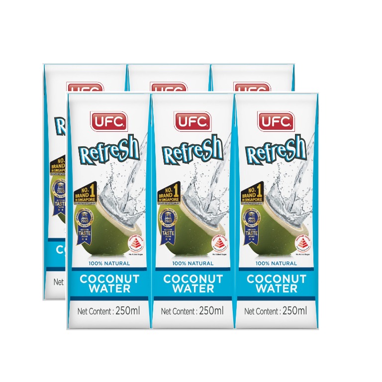 UFC Refresh Coconut Water 250ml x 6 Packs, Food & Drinks, Beverages on ...