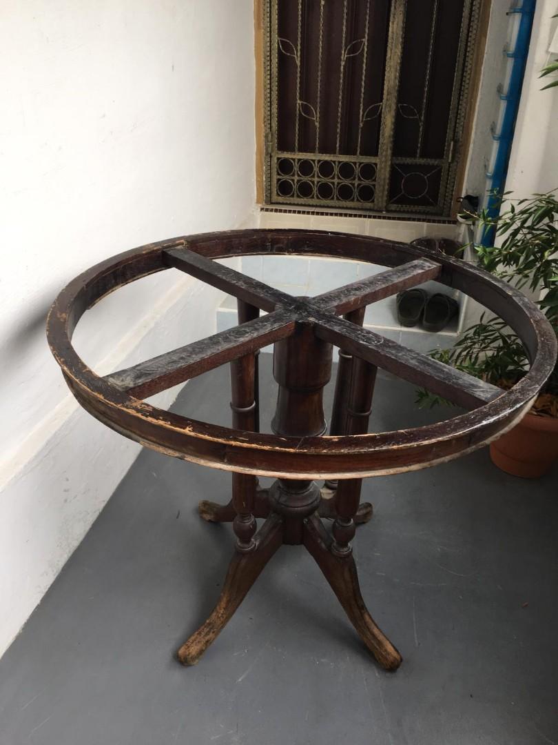 Vintage Kopitiam Table, Furniture & Home Living, Furniture, Tables ...