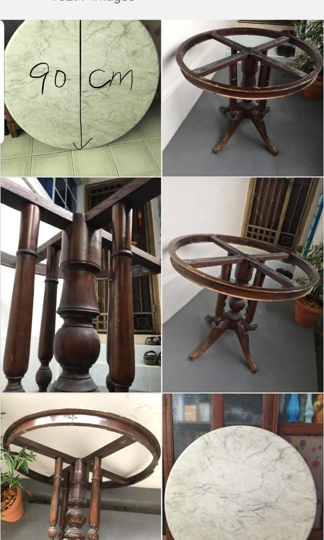 Vintage Kopitiam Table, Furniture & Home Living, Furniture, Tables ...