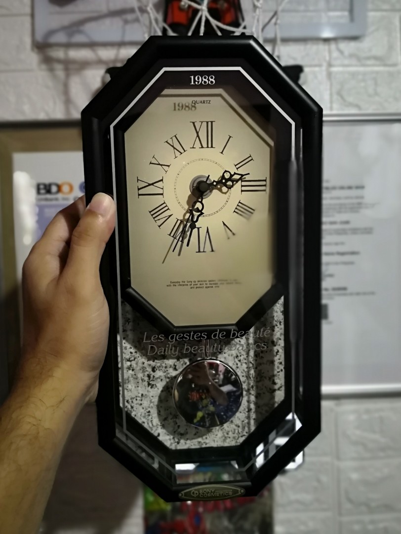 Vintage SONY PENDULUM wall clock made in japan, Furniture & Home Living ...