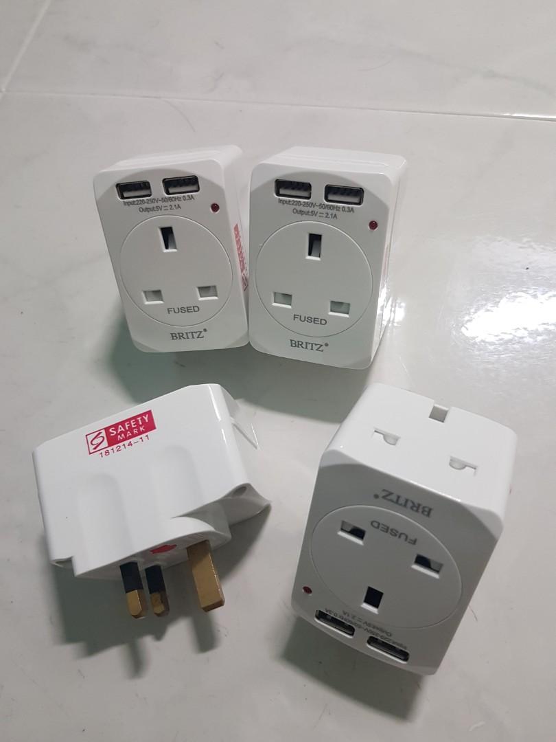 3way (3pin)Multi Plug with USB, Computers & Tech, Parts & Accessories ...