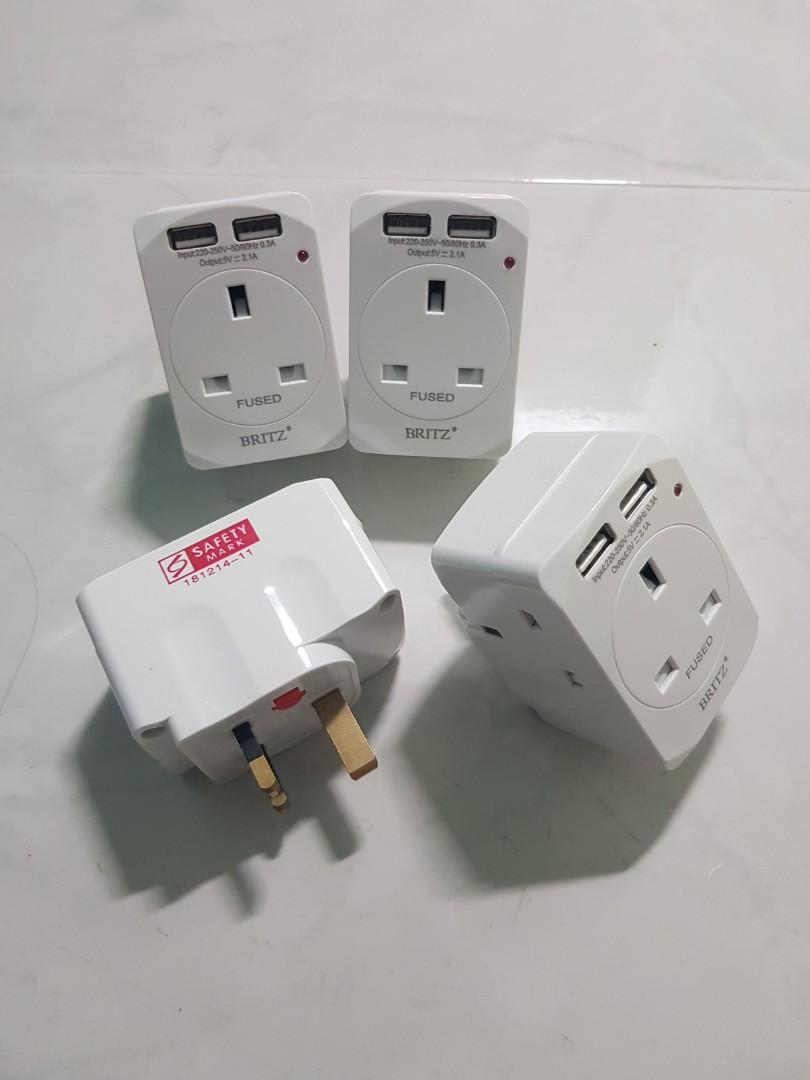 3way (3pin)Multi Plug with USB, Computers & Tech, Parts & Accessories ...