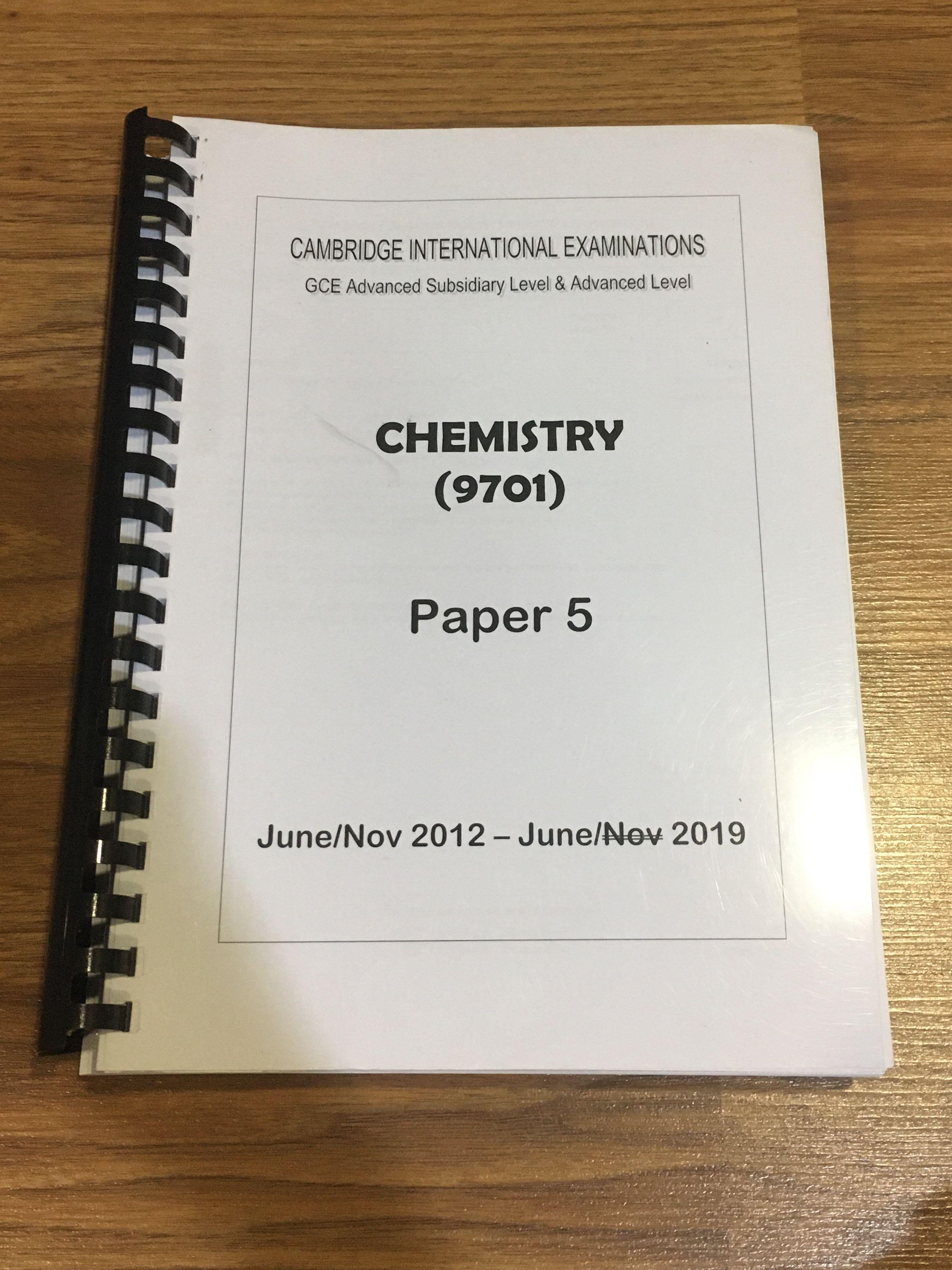 CIE A Level A2 Chemistry (9701) P5 Past Year Paper, Hobbies & Toys ...