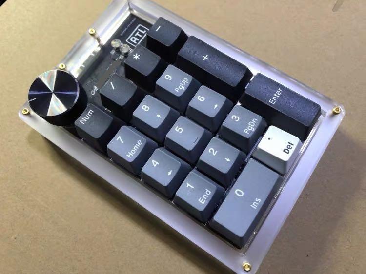 Acrylic Hotswappable Numpad kit with knob mechanical keyboard 17 keys ...
