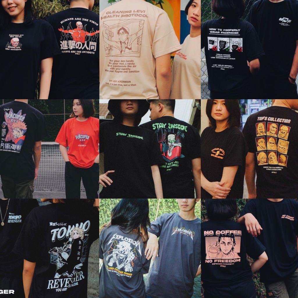 ANIME FANMERCH SHIRT boku no hero kimetsu no yaiba / demon slayer ...