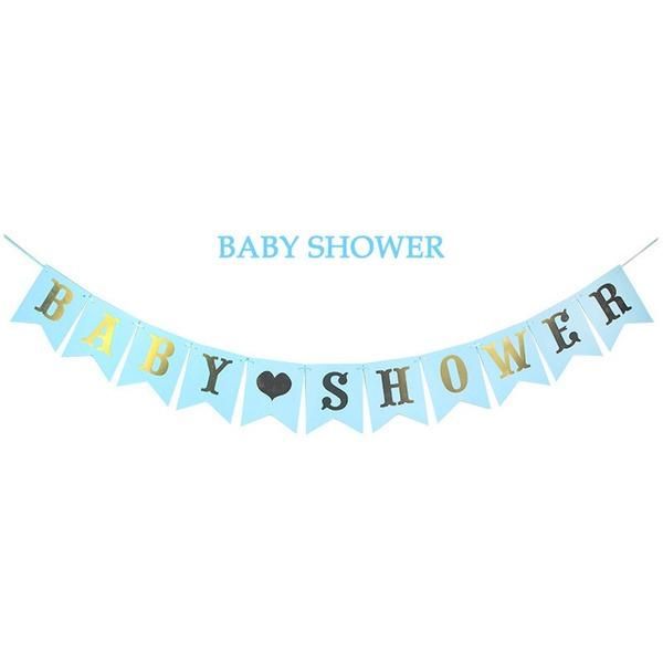BABY SHOWER BLUE | PINK BANNER BANDERITAS, Hobbies & Toys, Stationary ...