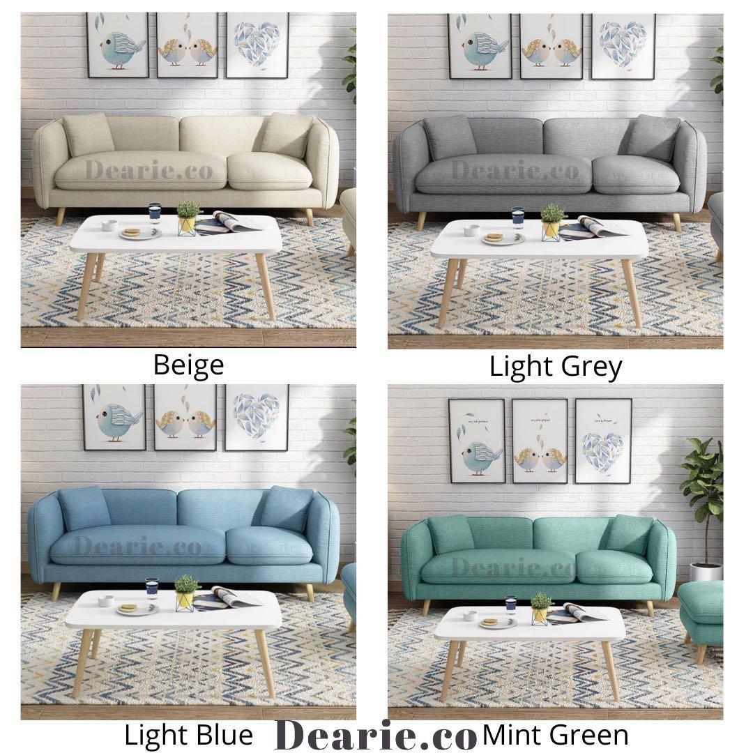 Brand New Pebble Linen Sofa L shape single double three four seater ...