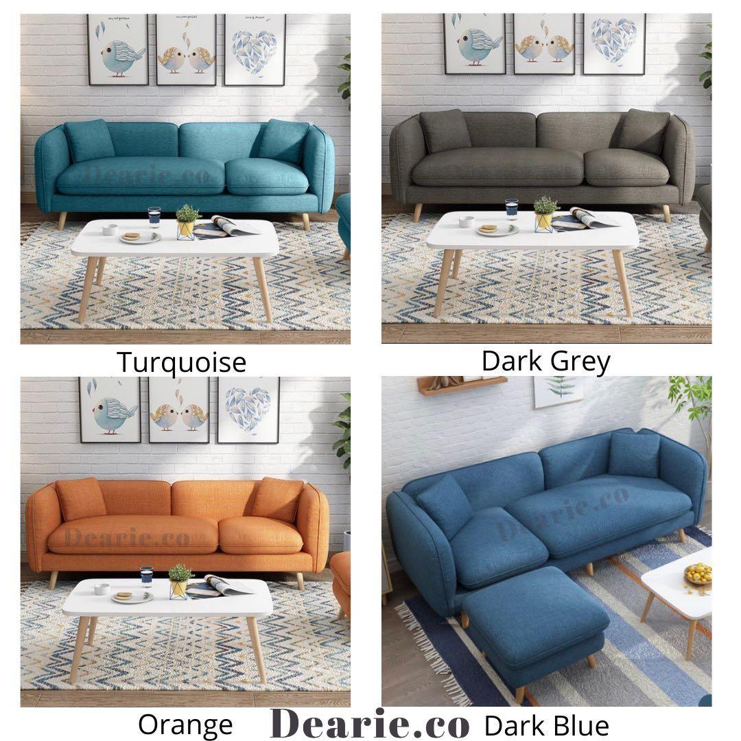 Brand New Pebble Linen Sofa L shape single double three four seater ...