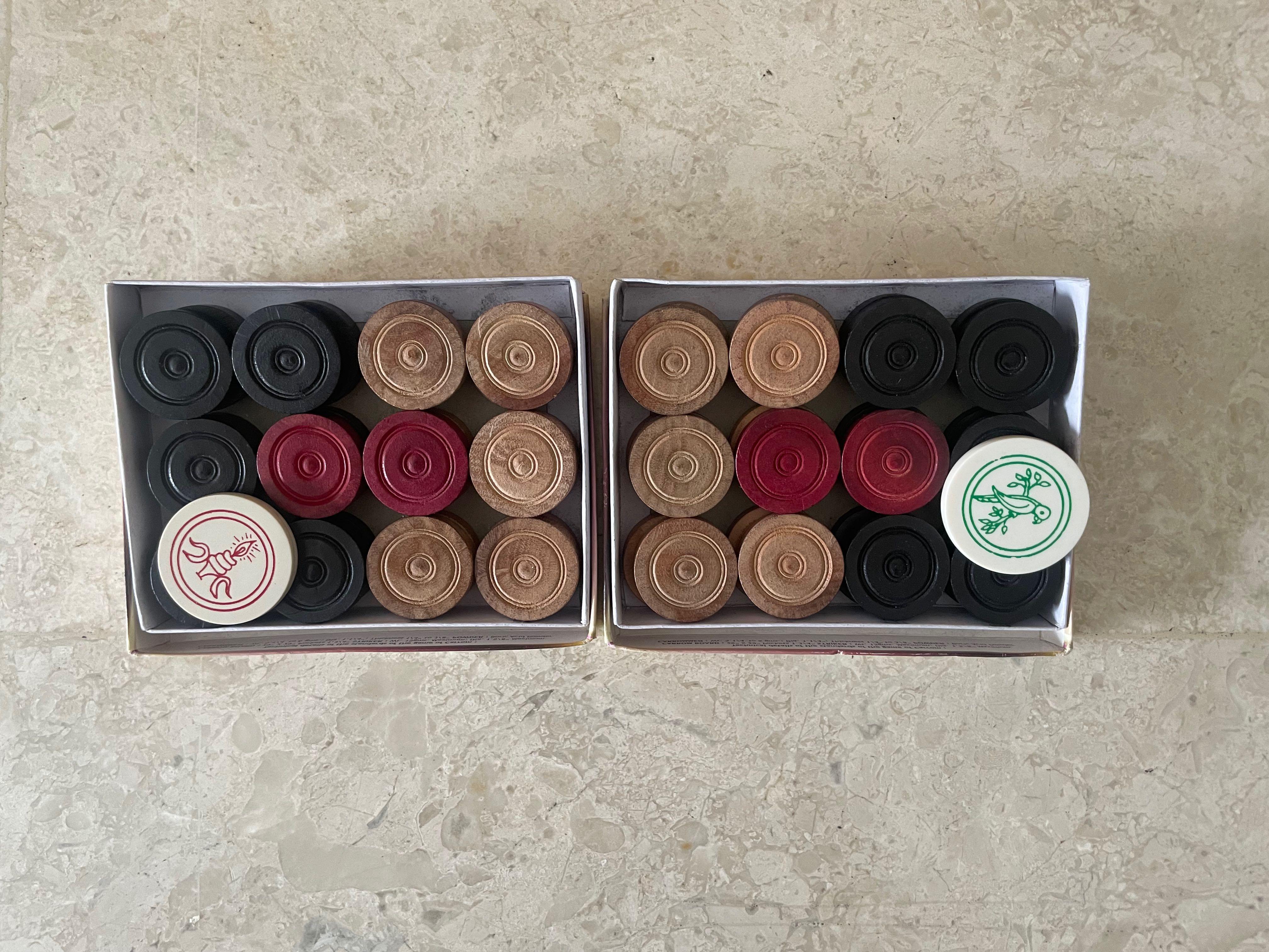 Carrom board set - with coins, stickers and powder, Hobbies & Toys ...