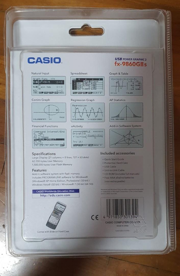 Casio fx 9860 GIIs Graphing Calculator GC, Computers & Tech, Office ...
