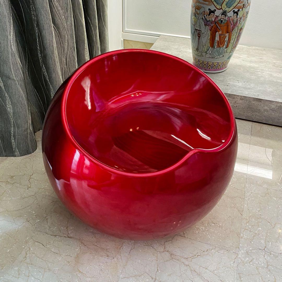 Classy Red Pod Chair Stool, Furniture & Home Living, Furniture, Chairs ...