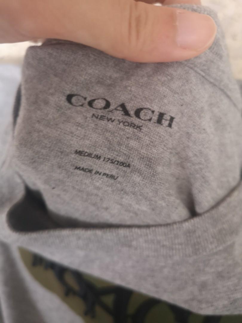 Coach Logo Embroidery Wording Tee, Luxury, Apparel on Carousell