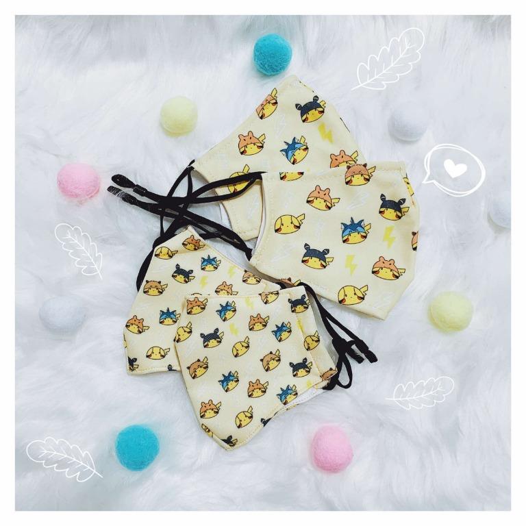 Demon Slayer / Pikachu / Snorlax Reusable Masks, Health & Nutrition ...