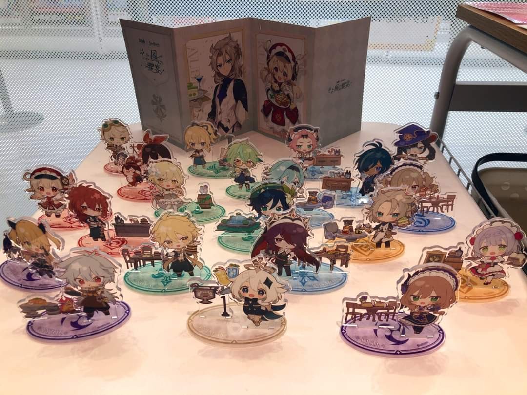 Genshin Impact x Sweets Paradise Mondstadt Chibi Character Acrylic Stand, Hobbies & Toys ...