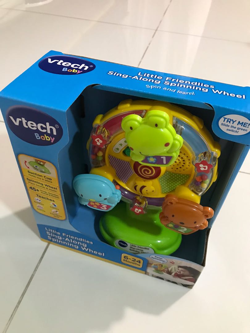 GWP Vtech Little Friendlies Sing-Along Spinning Wheel, Babies & Kids ...