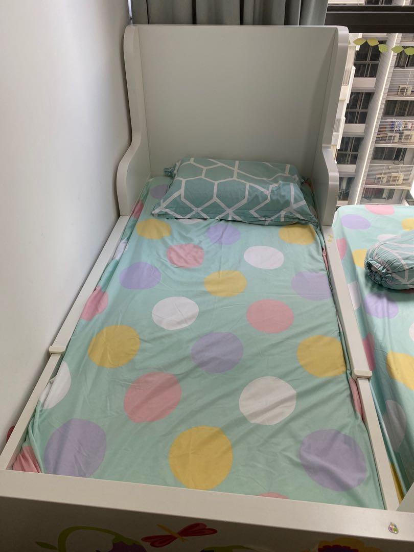 IKEA junior extendable kids bed, Furniture & Home Living, Furniture ...