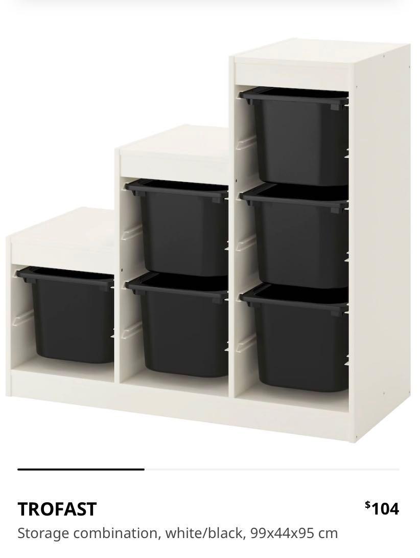 Ikea Trofast Storage combination + containers, Furniture & Home Living ...