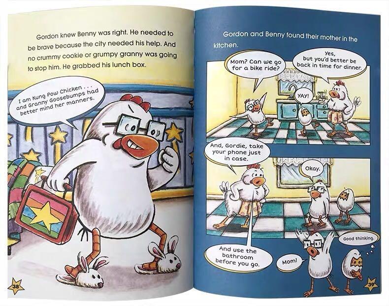 Kung Pow Chicken (5 books, comic style, free MP3) zz cc, 興趣及遊戲, 書本 & 文具 ...