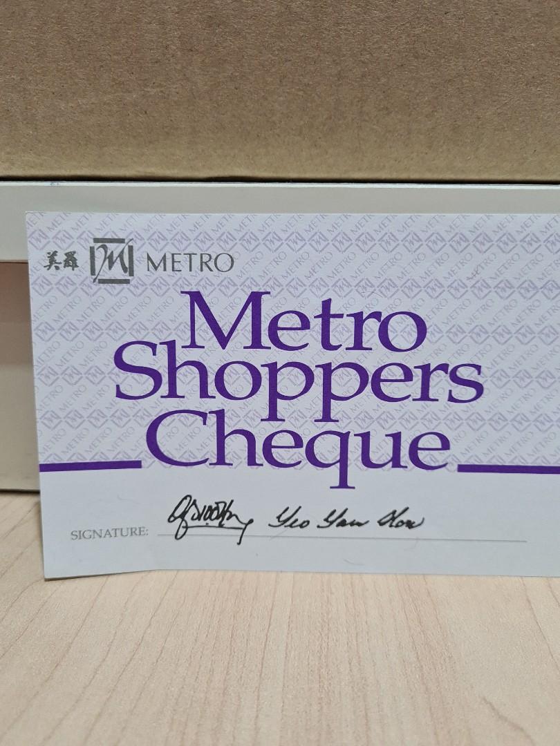 Metro Shoppers Cheque, Tickets & Vouchers, Vouchers on Carousell