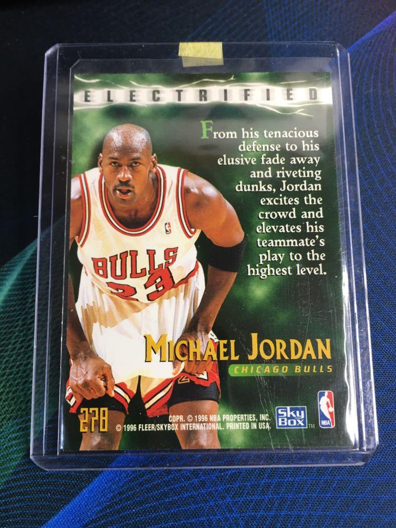 Michael Jordan Skybox Electrified subset Nba card, Hobbies & Toys, Toys ...
