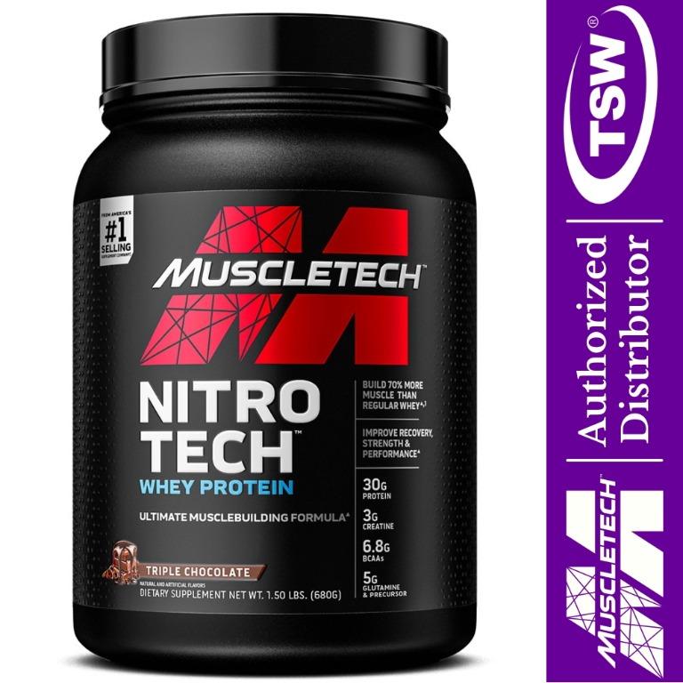 MuscleTech Nitro Tech 1.5 lbs, Health & Nutrition, Health Supplements ...