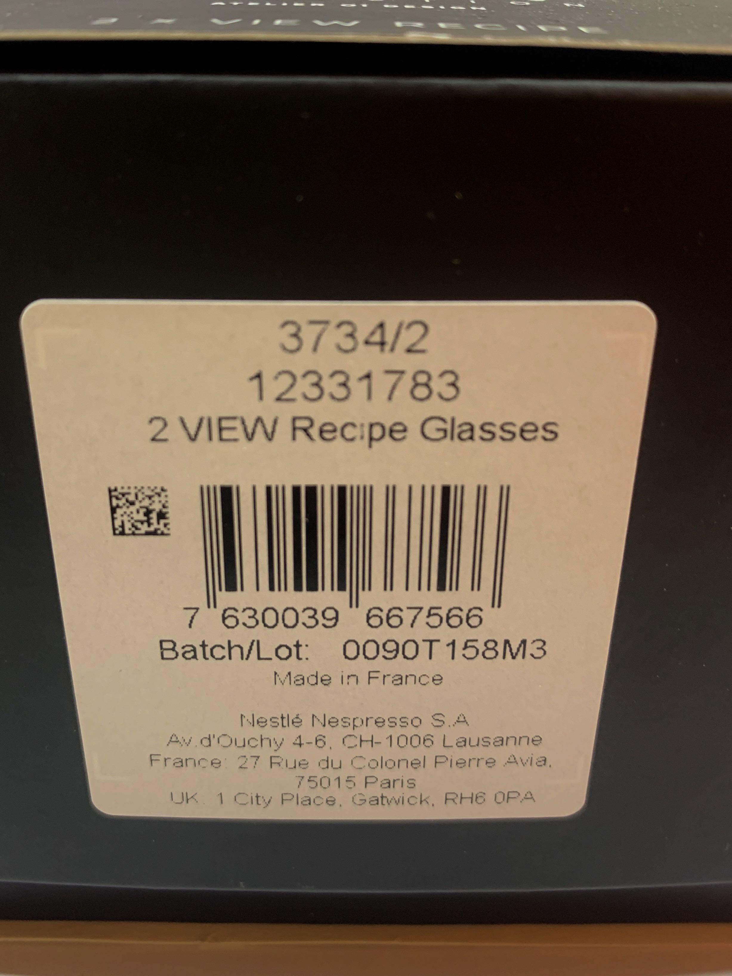 Nespresso View Recipe Glasses, Furniture & Home Living, Kitchenware ...