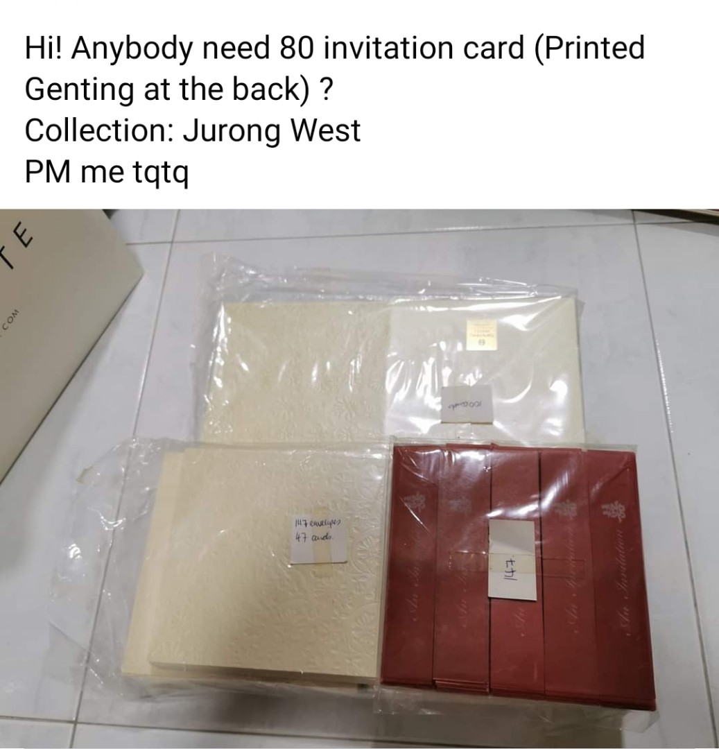 New Wedding card (Genting), Everything Else on Carousell