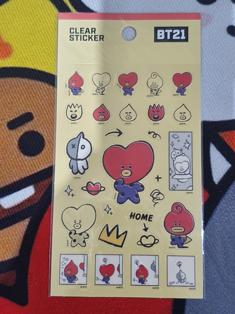 OFFICIAL BT21 TATA CLEAR STICKER, Hobbies & Toys, Memorabilia ...