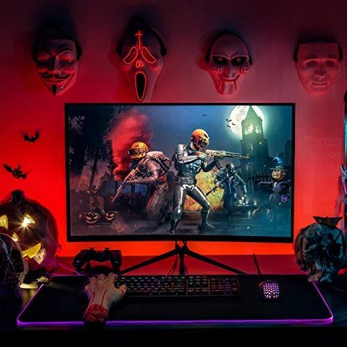 PICTEK Full Size Mechanical Gaming Keyboard, Rainbow Backlit Ultra-Slim ...