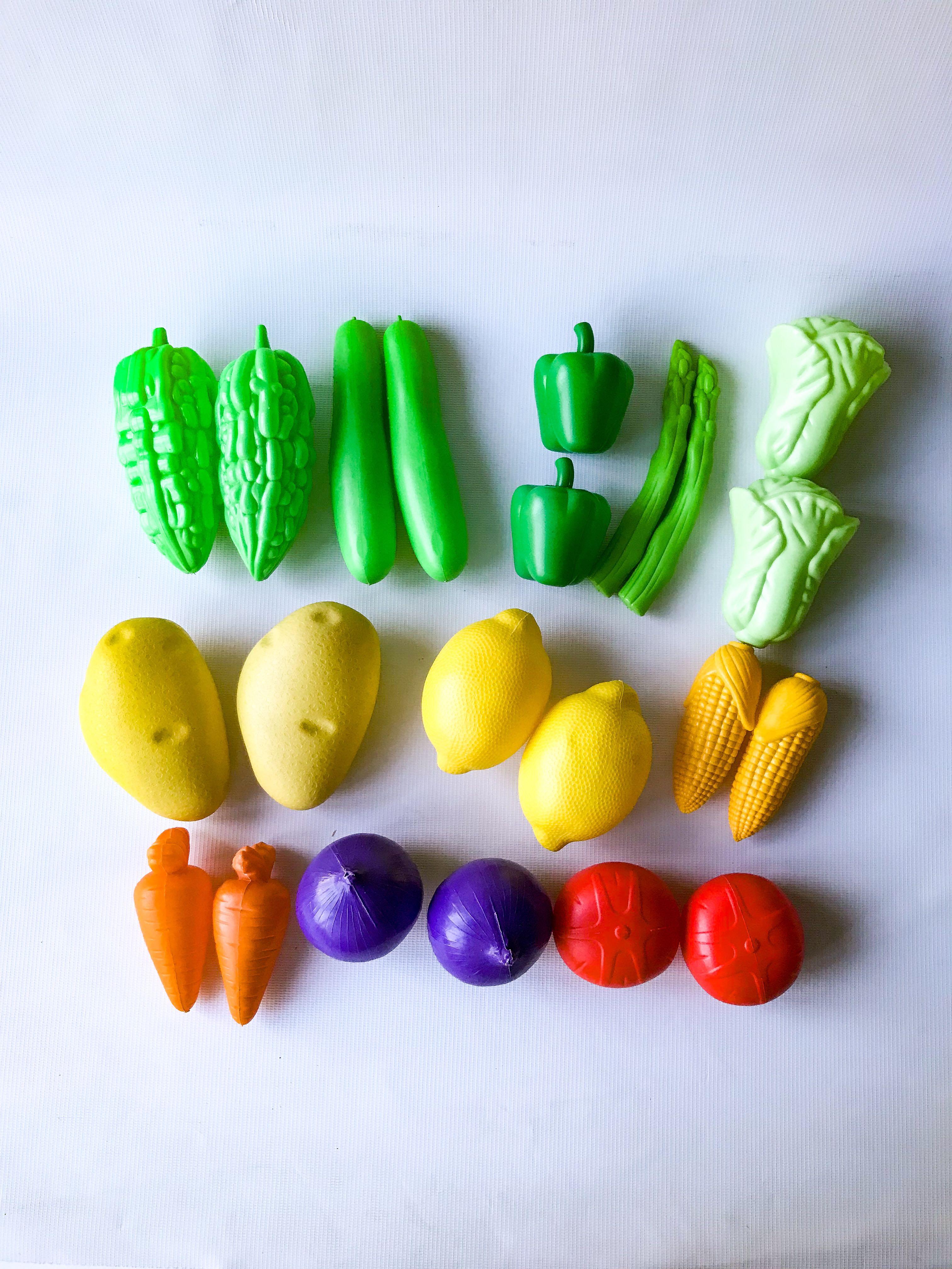 Plastic Vegetable Toy Set with Basket, Hobbies & Toys, Toys & Games on ...
