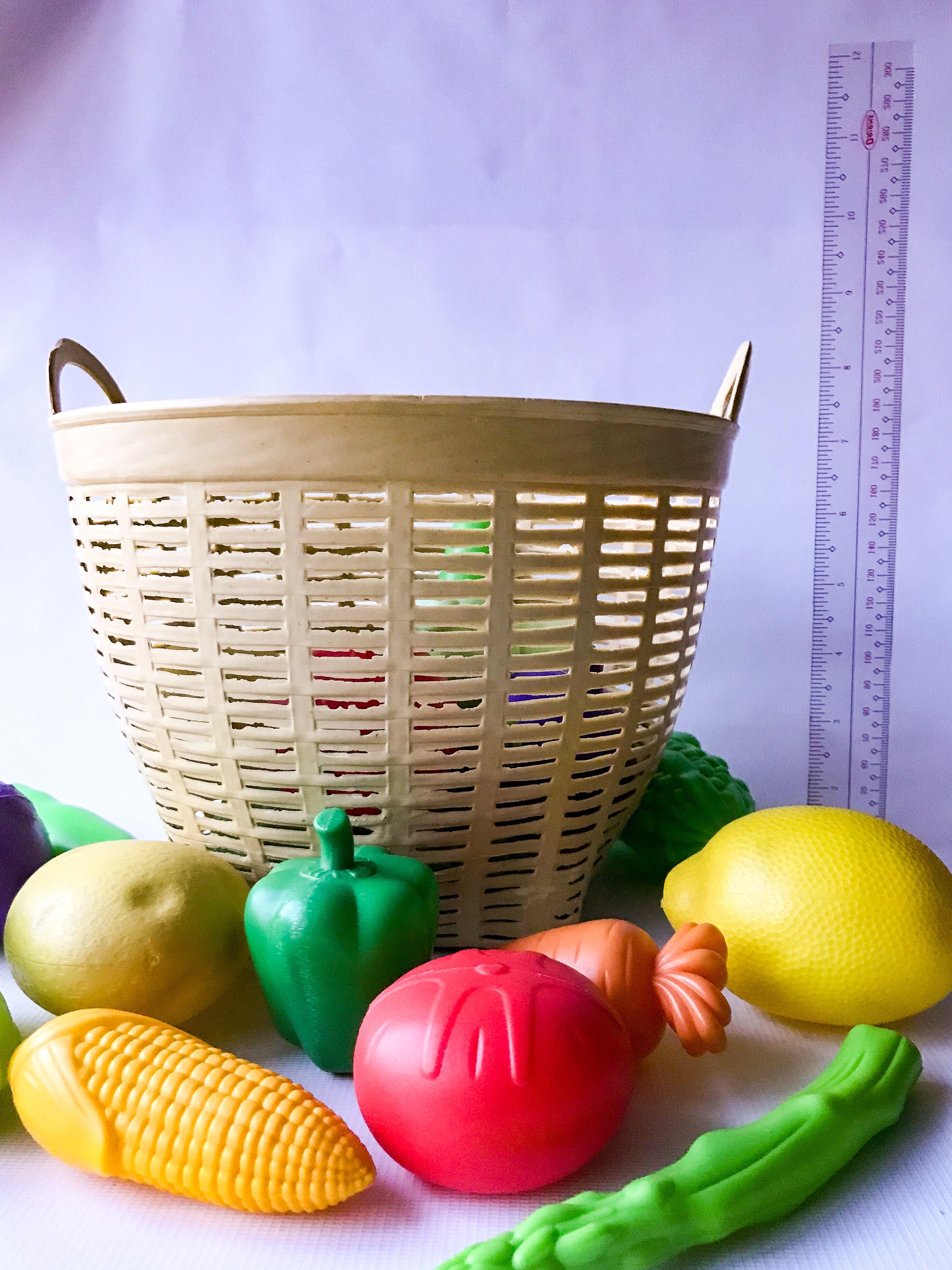 Plastic Vegetable Toy Set with Basket, Hobbies & Toys, Toys & Games on ...