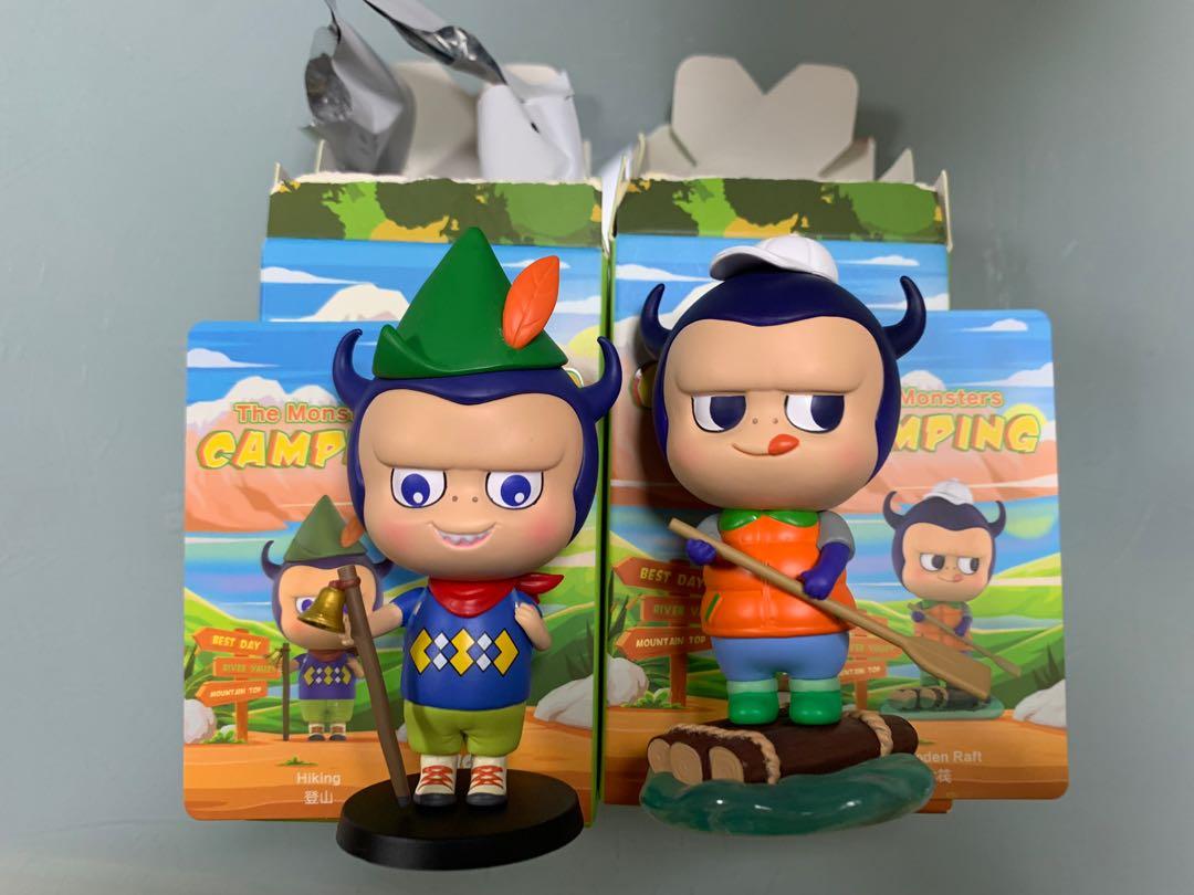 popmart labubu the monsters camping hiking wooden raft 盲盒, 興趣及遊戲, 玩具 ...