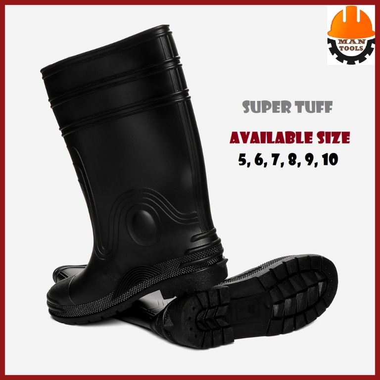 SUPERTUFF SAFETY BOOTS ALL BLACK 14" (ST-911), Commercial & Industrial ...
