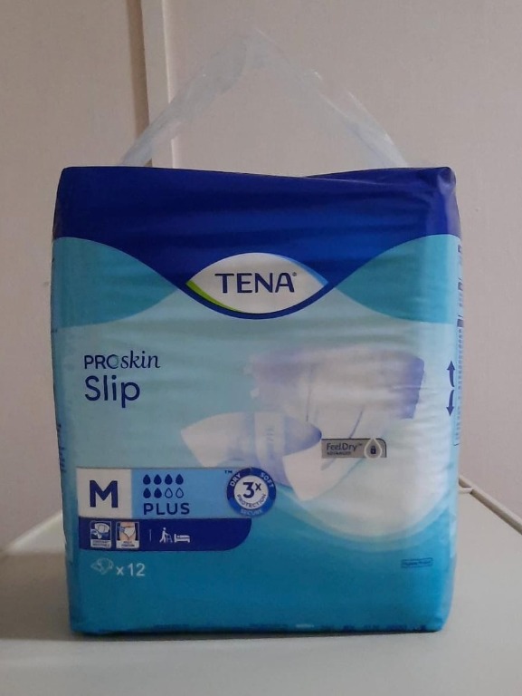Tena Proskin Slip Plus Diaper (M Size), Health & Nutrition, Assistive & Rehabilatory Aids, Adult ...