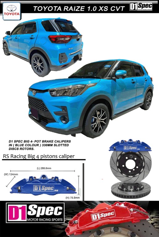 TOYOTA RAIZE 1.0 XS CVT ( D1 SPEC BIG BRAKE KIT 4 POT, 330MM DISC ...