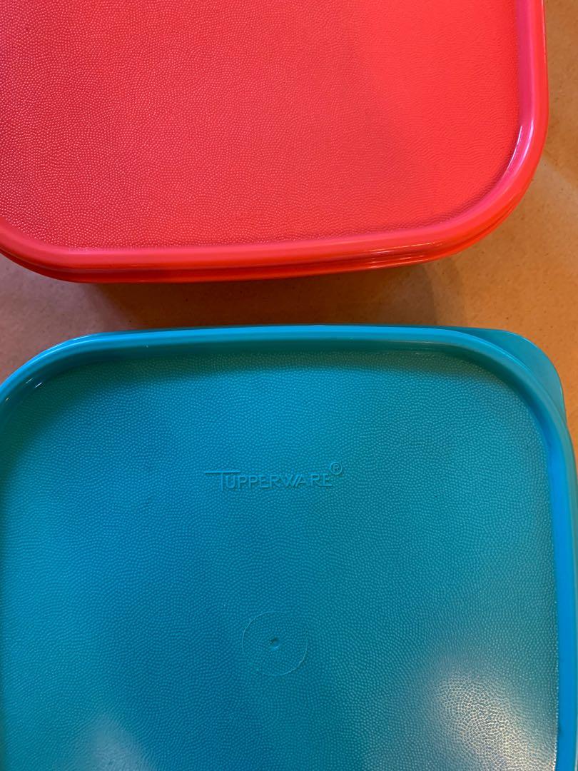 Tupperware Modular Mates Square Blue and Red, Furniture & Home Living ...