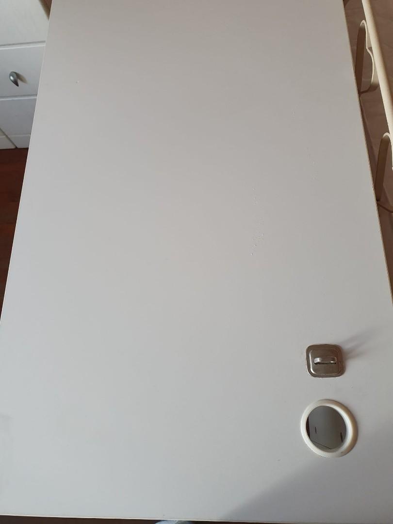 Two heavy wood study table . One is like new havent open, Furniture ...