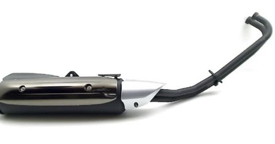 Yamaha Tmax stock exhaust, Motorcycles, Motorcycle Accessories on Carousell