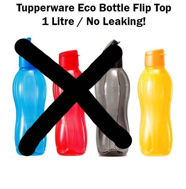 Yellow Tupperware 1L Flip Top Bottle, Furniture & Home Living ...