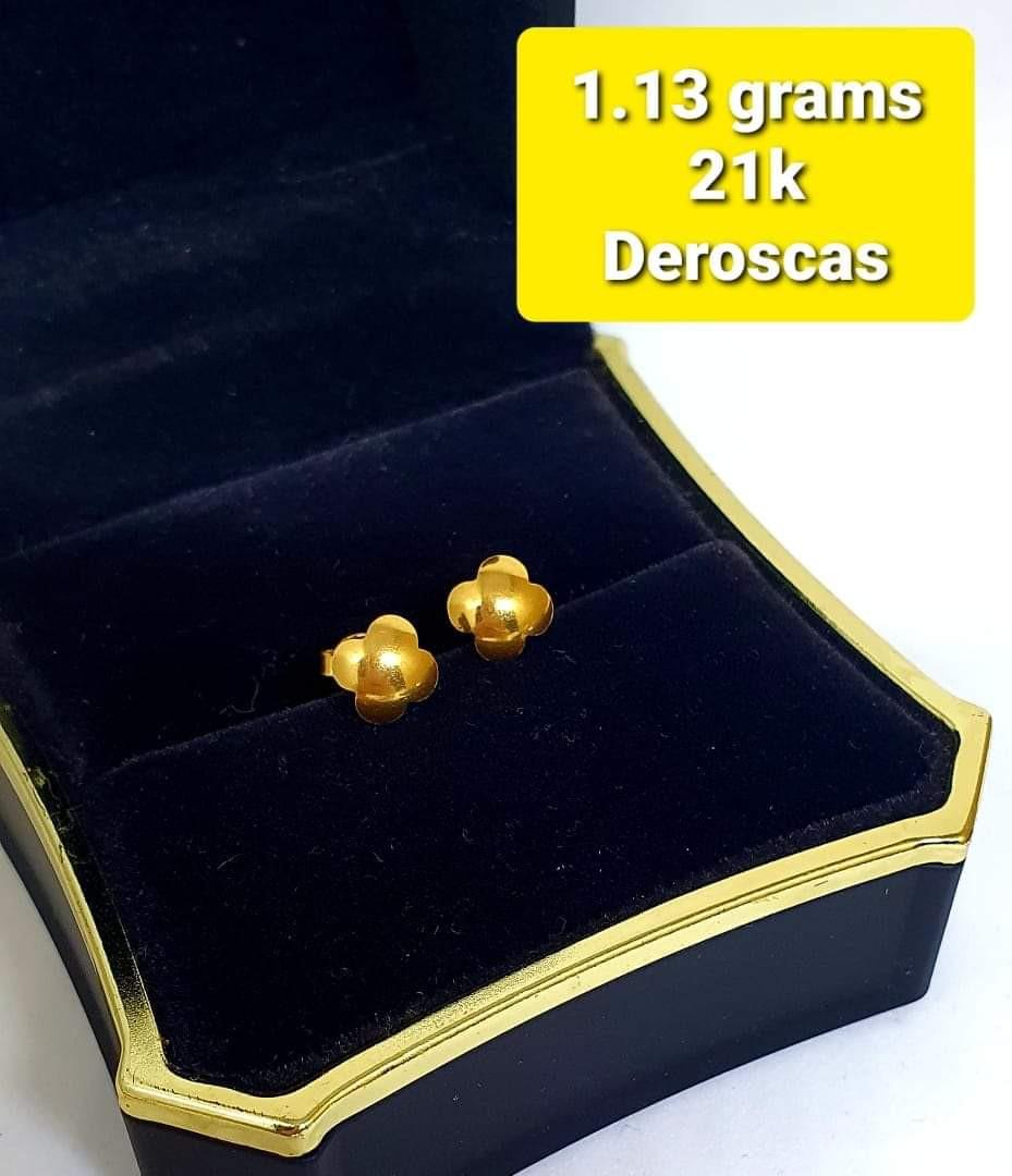 21K Saudi Gold de roscas earrings, Women's Fashion, Jewelry ...