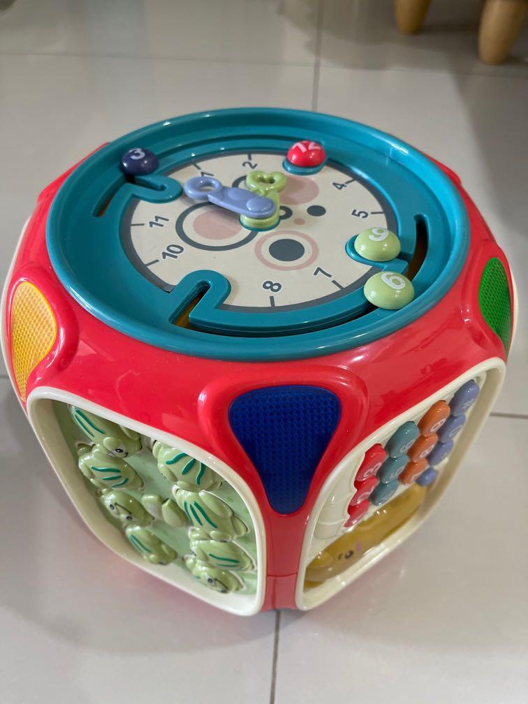 Almost new busy cube with clock, shape sorter, story telling, lighted ...