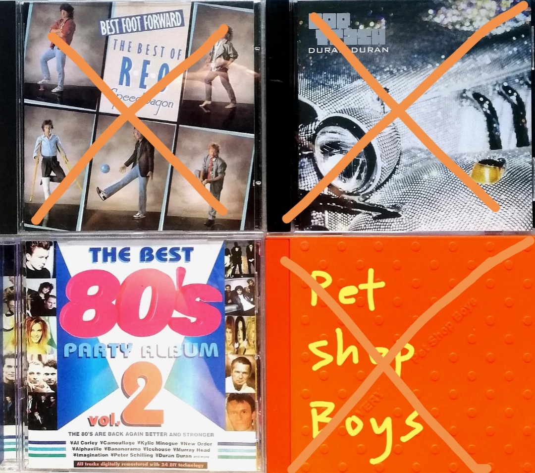 arthcd CDs at 5 each - DURAN DURAN, PET SHOP BOYS, REO SPEEDWAGON, 80S PARTY ALBUM VOL.2 ...