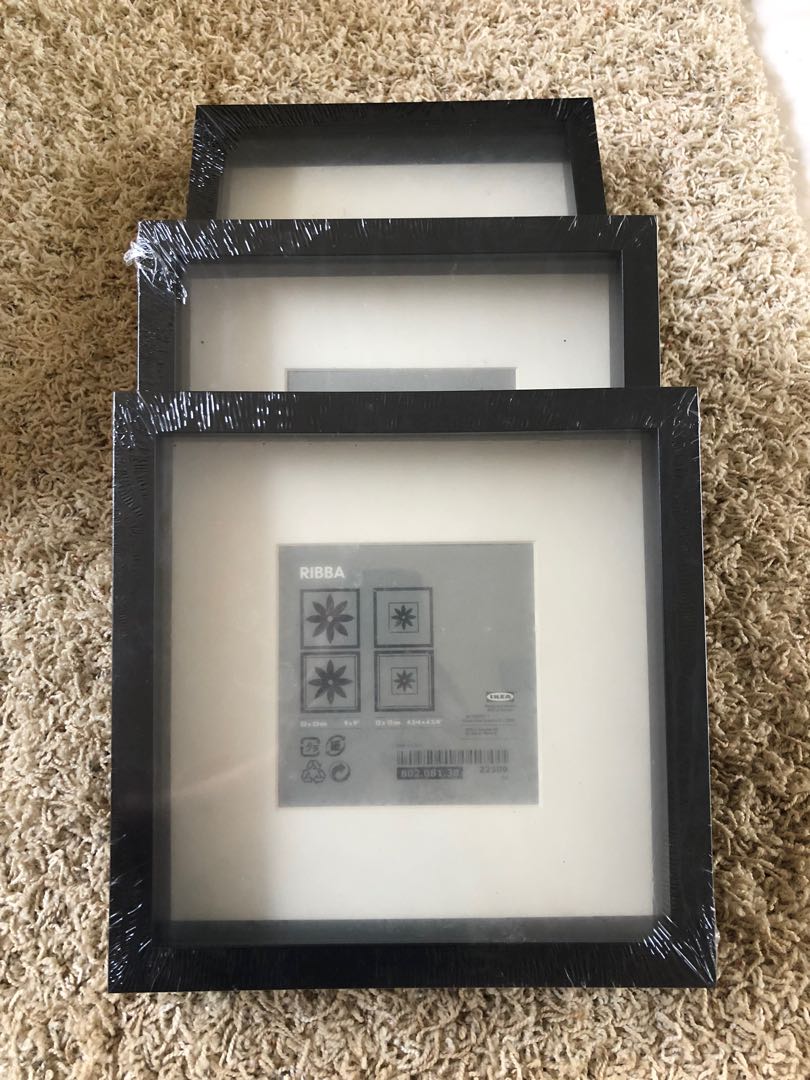 Black IKEA Ribba Frame 23cm X 23cm, Furniture & Home Living, Home Decor ...