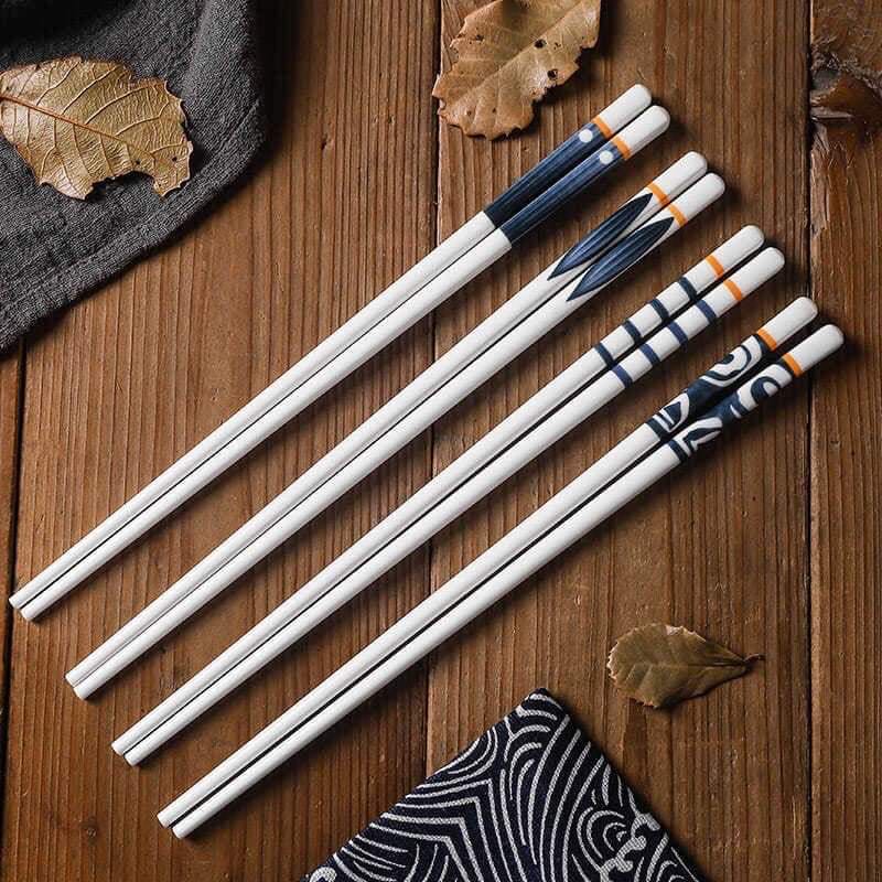 Ceramic Chopstick Set (4 pcs), Furniture & Home Living, Kitchenware ...