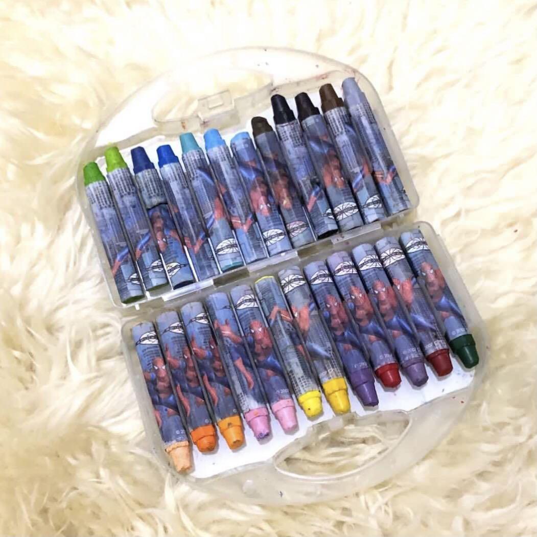 Crayon / Oil Pastels Spider Man 24 Warna, Buku & Alat Tulis, Alat Tulis ...