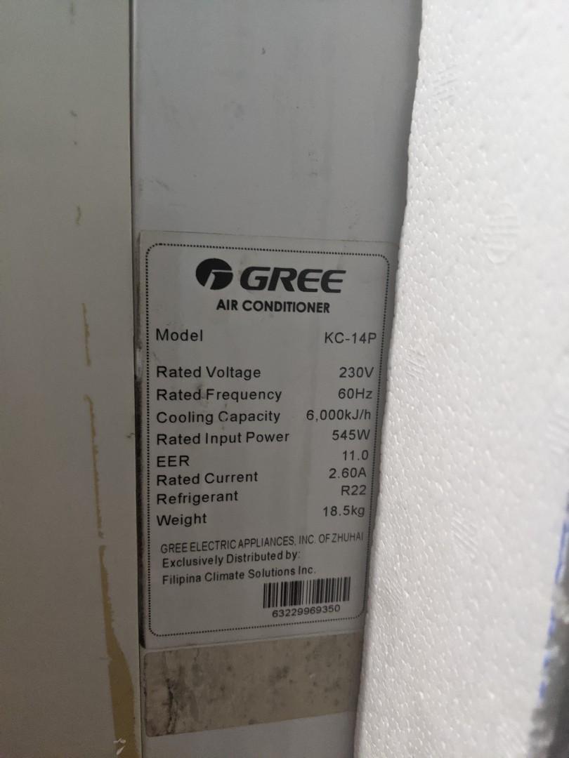 Gree Window Type Aircon, TV & Home Appliances, Air Conditioning and ...