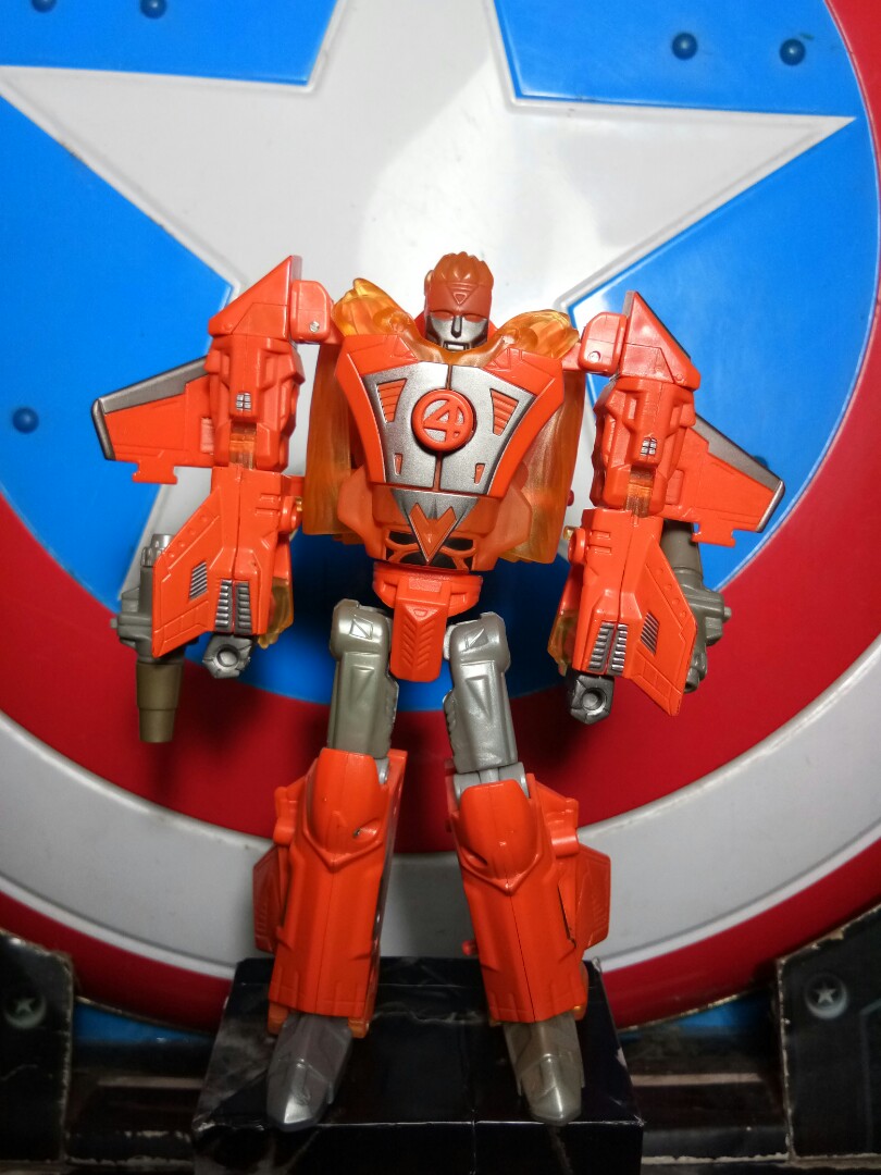 Hasbro Marvel Transformers Crossovers Human Torch Vehicle To Hero ...