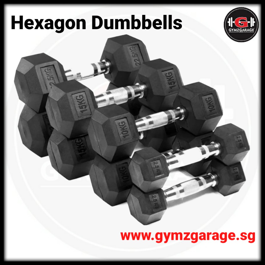 Hexagon Dumbbells , ( We Sell Home Gym Fitness Workout Equipment Cardio ...